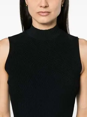 TOTEME Asymmetric Knit Top White
