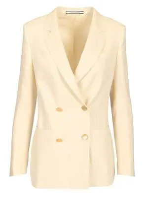 Tagliatore Nayade Double-breasted Linen Blazer - White