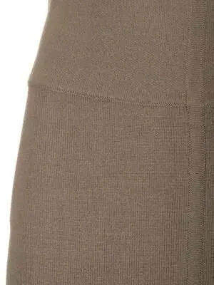Rick Owens Taupe Knit Midi Skirt