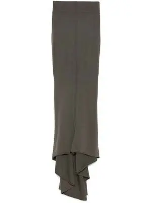 Rick Owens Taupe Knit Midi Skirt
