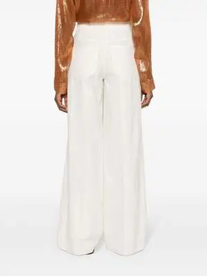 FORTE_FORTE Viscose And Cotton Twill Wide Leg Trousers