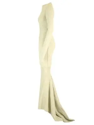 Rick Owens Ribbed Knit Mermaid Dress - Green