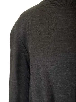 LEMAIRE Charcoal Wool Blend Knit Dress With Belt