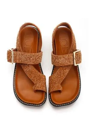 Loewe Ease" Thong Sandals With Sculptural Heel