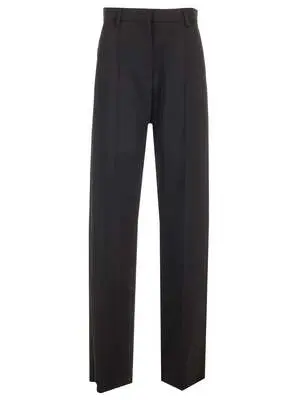 Valentino Garavani Grisaille Wool Trousers - Black