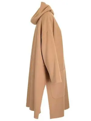 Max Mara Wool And Cashmere Blend Miele Coat