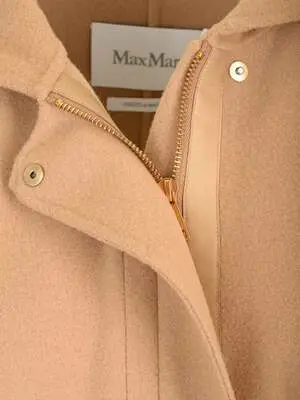 Max Mara Wool And Cashmere Blend Miele Coat