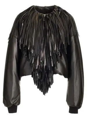 ALAÏA Alaïa Women Fringed Bomber Jacket