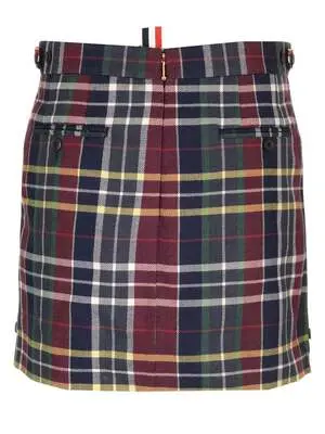 Thom Browne Tartan Wool Mini Skirt