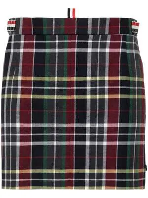 Thom Browne Tartan Wool Mini Skirt