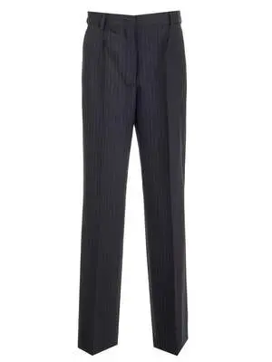 Miu Miu Pinstriped Wool Blend Trousers