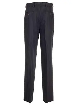 Miu Miu Pinstriped Wool Blend Trousers