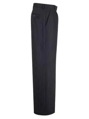 Miu Miu Pinstriped Wool Blend Trousers