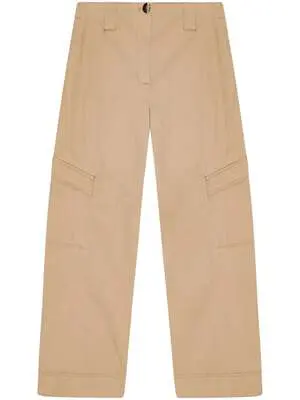 GANNI Cotton Canvas Cargo Trousers
