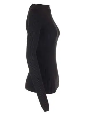 Rick Owens Ribbed Boat Neck Knit Top