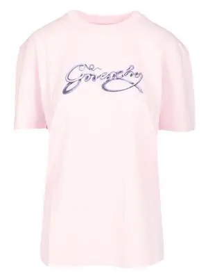 Givenchy T-shirt With Printed Logo - Multicolor