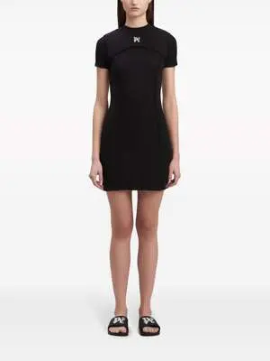 Palm Angels Mini Dress With Embroidered Monogram