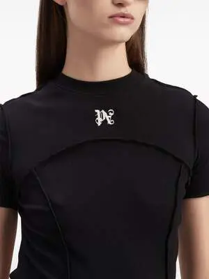 Palm Angels Mini Dress With Embroidered Monogram