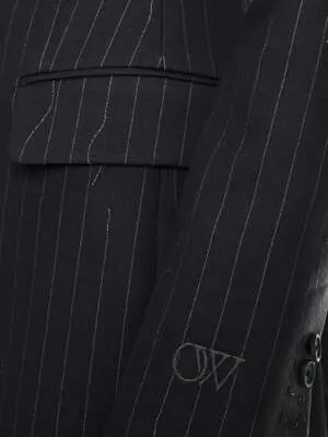 Off-White Pinstriped Blazer