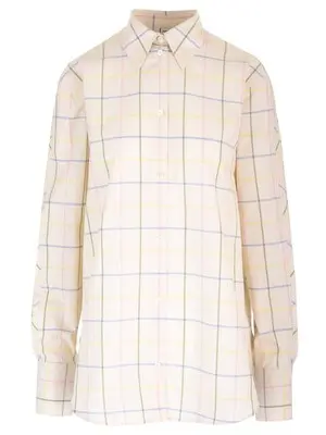 TOTEME Relaxed Fit Cotton Shirt With Pointed Collar And Asymmetric Hem