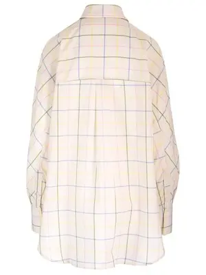 TOTEME Relaxed Fit Cotton Shirt With Pointed Collar And Asymmetric Hem