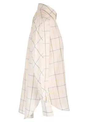 TOTEME Relaxed Fit Cotton Shirt With Pointed Collar And Asymmetric Hem