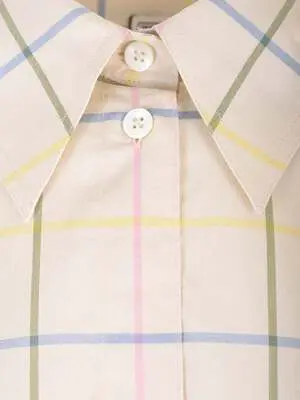 TOTEME Relaxed Fit Cotton Shirt With Pointed Collar And Asymmetric Hem