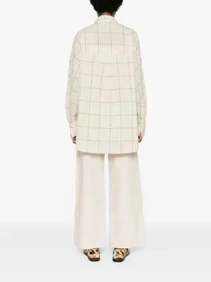 TOTEME Relaxed Fit Cotton Shirt With Pointed Collar And Asymmetric Hem