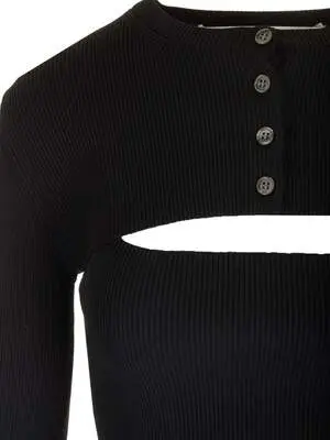 Alexander Wang Ribbed Stretch Viscose Twin-set Top