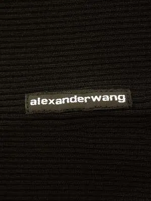 Alexander Wang Ribbed Stretch Viscose Twin-set Top