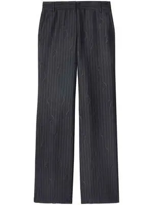 Off-White Pinstriped Wide-leg Tailored Trousers