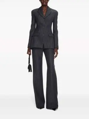 Off-White Pinstriped Wide-leg Tailored Trousers