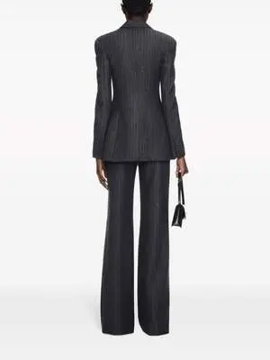 Off-White Pinstriped Wide-leg Tailored Trousers