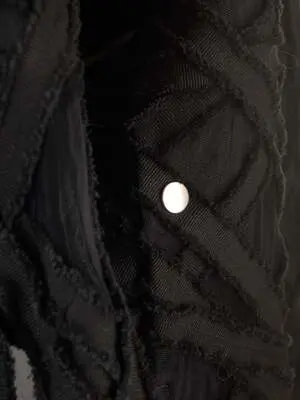 Rick Owens Cropped Jacket In Denim And Tulle