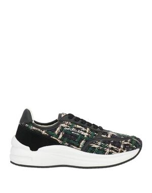 Emporio Armani Sneakers Size Textile Fibers, Leather - Black