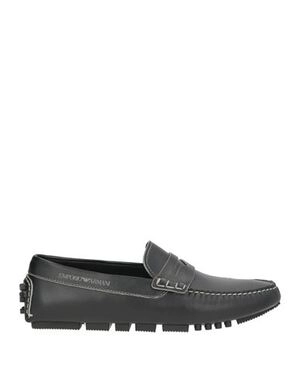 Emporio Armani Loafers Size Cow Leather - Black
