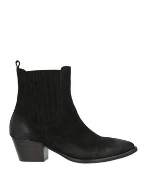 FABRIZIO CHINI Ankle Boots Size Leather - Black