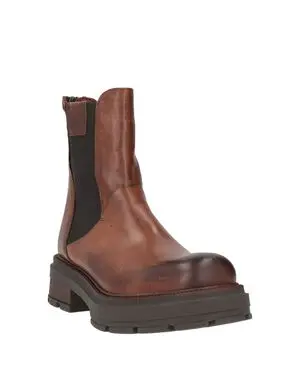 FABRIZIO CHINI Ankle Boots Tan Size Leather