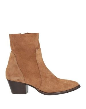 FABRIZIO CHINI Ankle Boots Size Leather - Camel