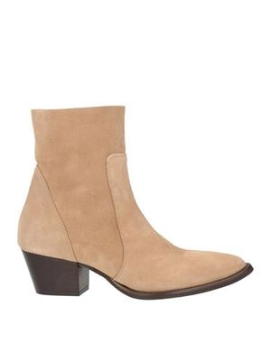 FABRIZIO CHINI Ankle Boots Size Leather - Sand