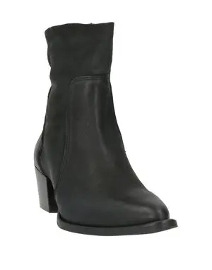 FABRIZIO CHINI Ankle Boots Size Leather - Black