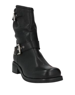 FABRIZIO CHINI Ankle Boots Dark Size Leather - Black