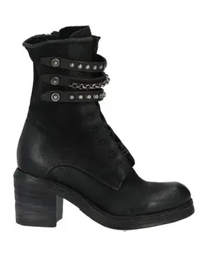 A.S.98 Leather Ankle Boots With Embellishments
