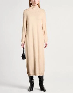 HAVEONE Knitted Midi Dress With Turtleneck