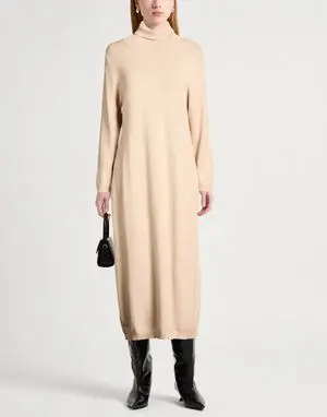 HAVEONE Knitted Midi Dress With Turtleneck