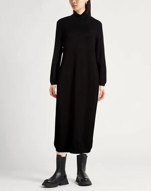 HAVEONE Knitted Midi Dress With Turtleneck