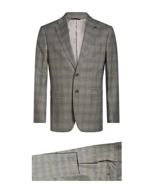 PAOLONI Suit Light Size Virgin Wool, Elastane - Grey