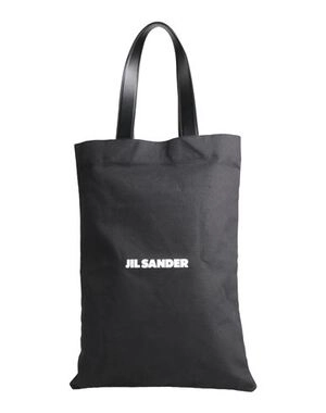 JIL SANDER Shoulder Bag Cotton, Linen, Cow Leather - Black