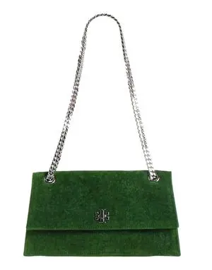 Tory Burch Shoulder Bag Emerald Textile Fibers