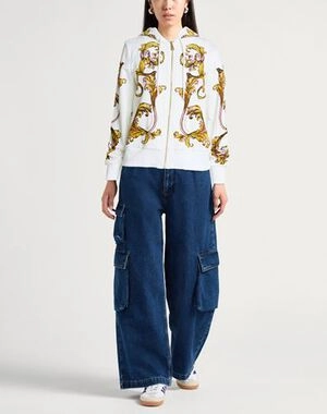 Versace Cotton Terrycloth Zip-up Hoodie With Signature Print